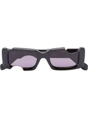 Off-White Cady Cut-Out Rectangular-Frame Sunglasses - 1007 Black